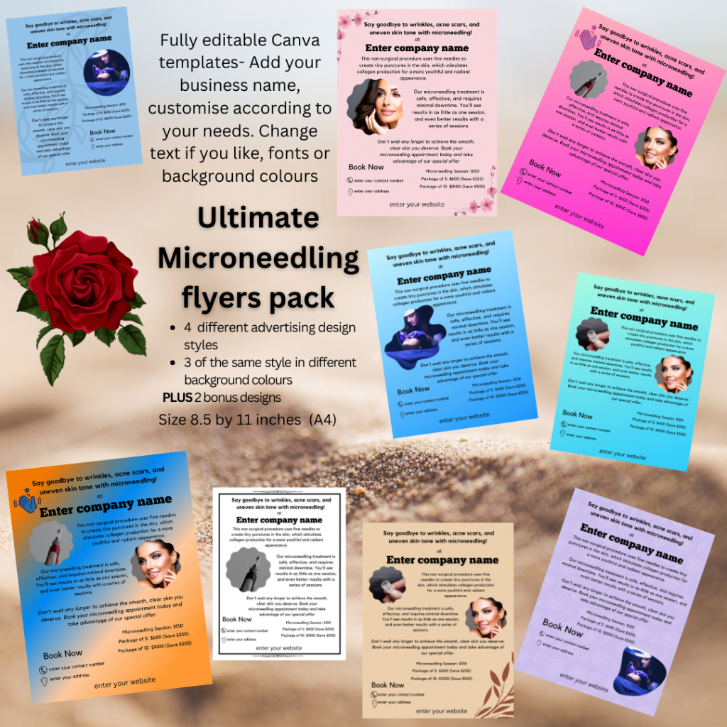 Microneedling Advertising Flyers - Sharique Skincare